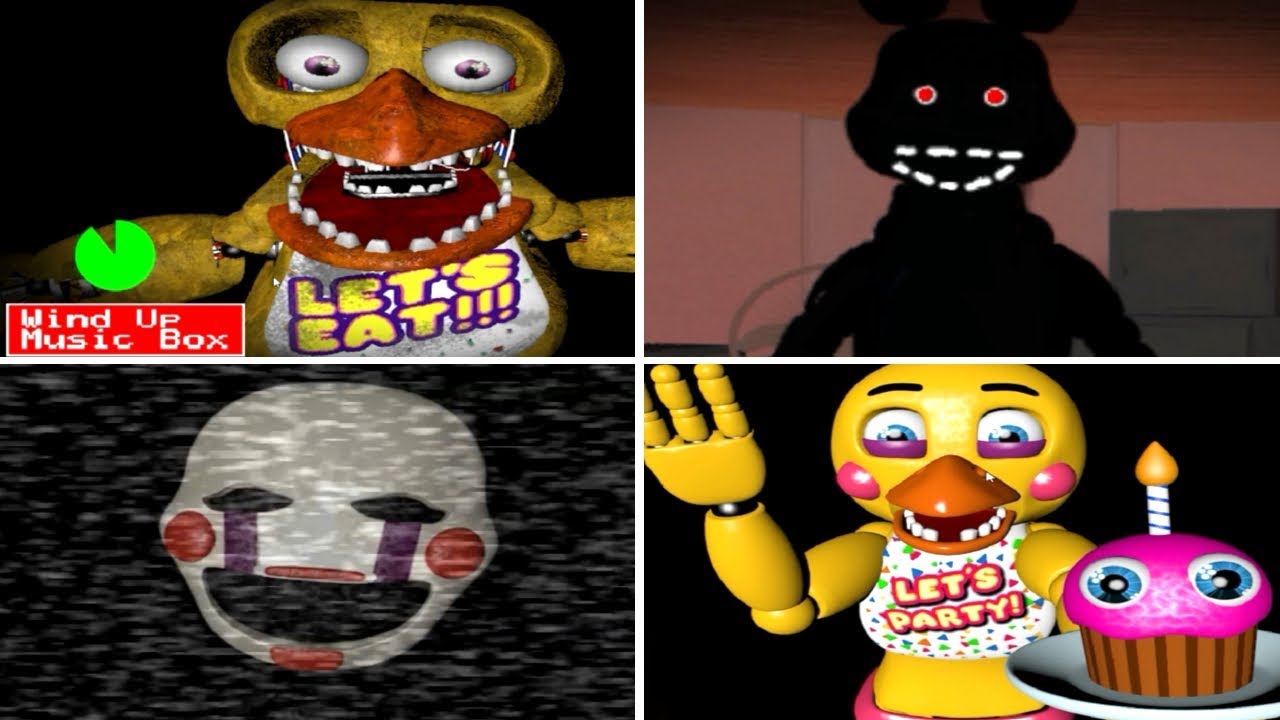 One Night at Chica's 2 All Jumpscares - YouTube