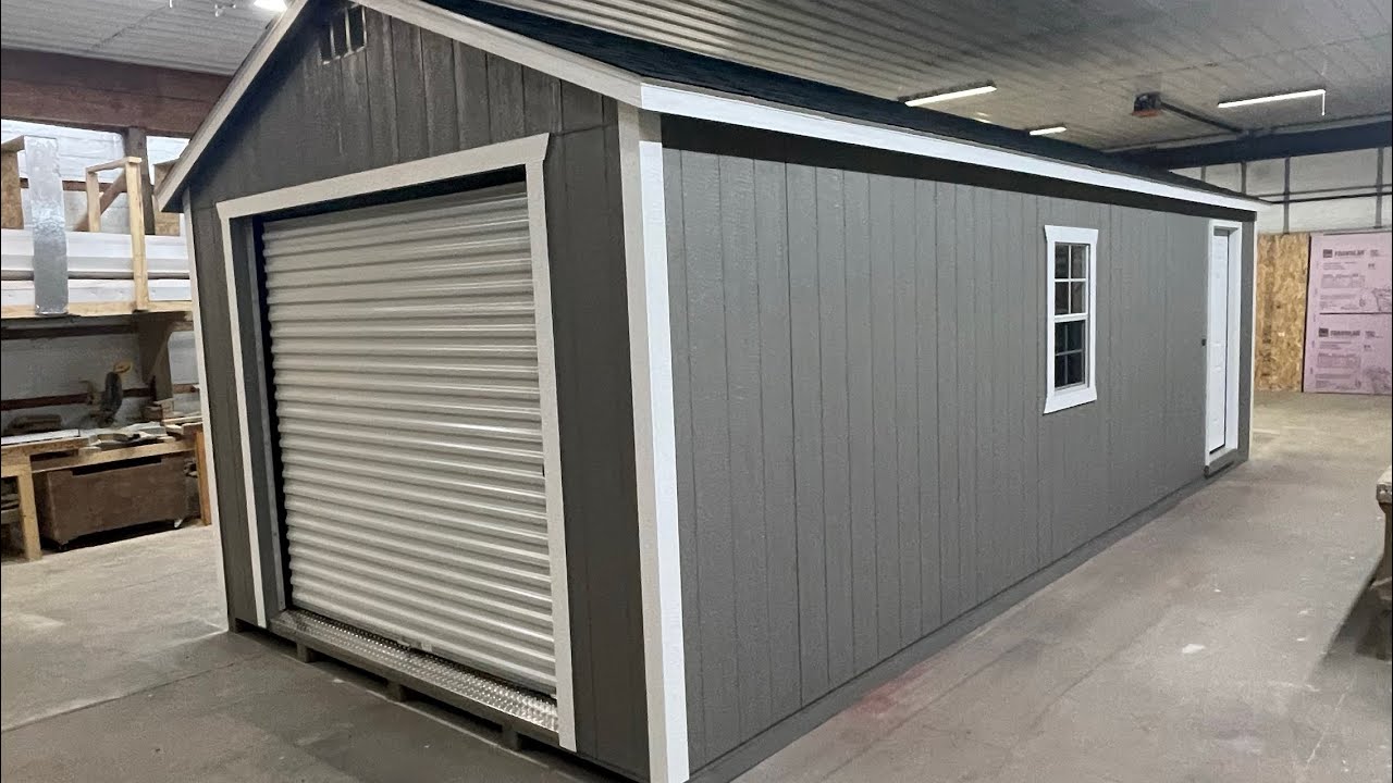 Building a 12x28 Portable Garage(Timelapse) - YouTube