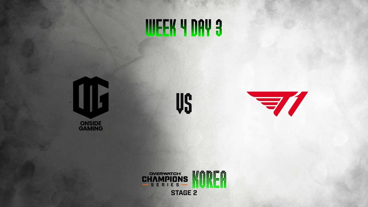 ONSIDE GAMING 🆚 T1 OWCS KOREA 2025 Stage 2 - Week 4 Day 3 - YouTube