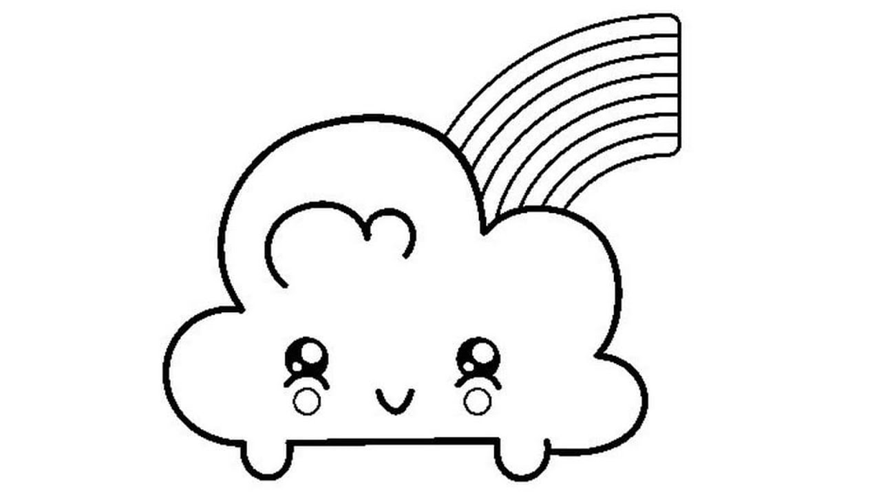 HOW TO DRAW A CUTE CLOUD EASILY AND QUICKLY / DRAWING TRAINING - YouTube