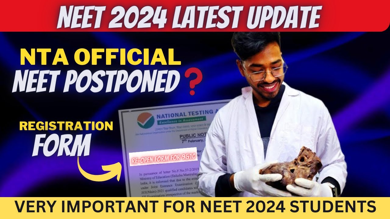 NTA OFFICIAL NOTICE|| REGISTRATION FORM RE-OPENED😱#neetpostpone# ...