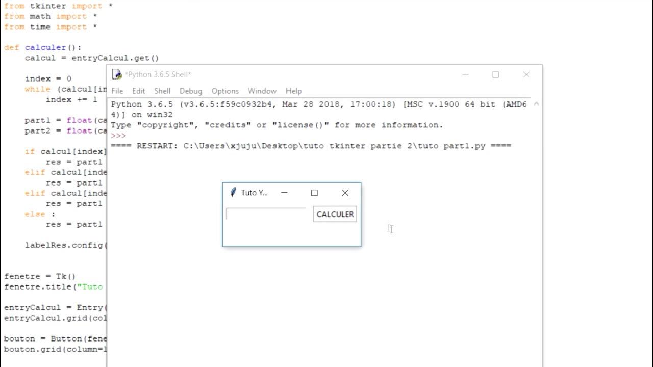 [TUTO] Faire une interface graphique en Python - Partie 2 - YouTube