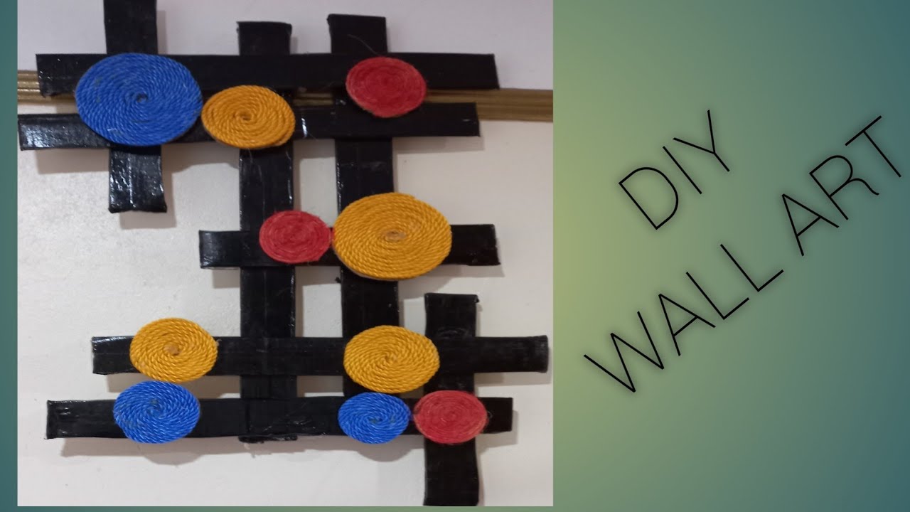 HOW TO CREATE AN INEXPENSIVE WALL HANGING PIECE/ DIY - YouTube