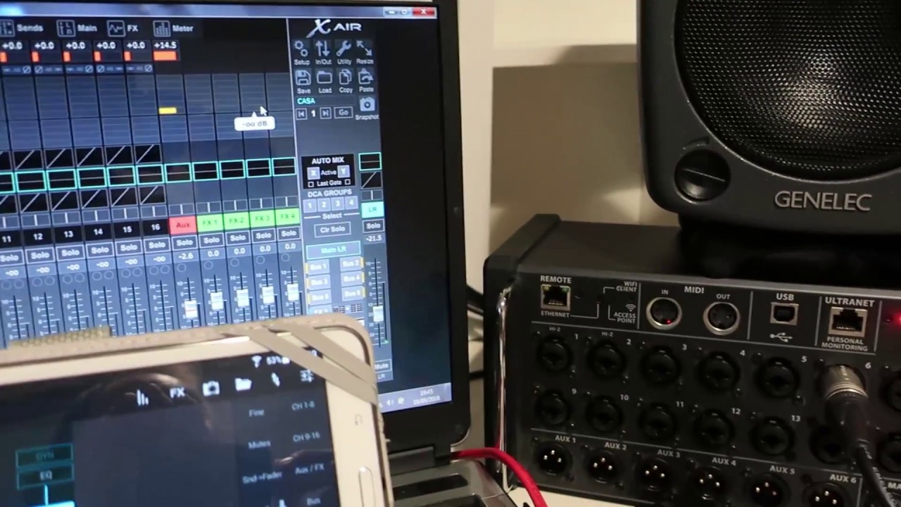 MIXER BEHRINGER X-AIR XR18 - Control INALÁMBRICO desde una TABLET o ...