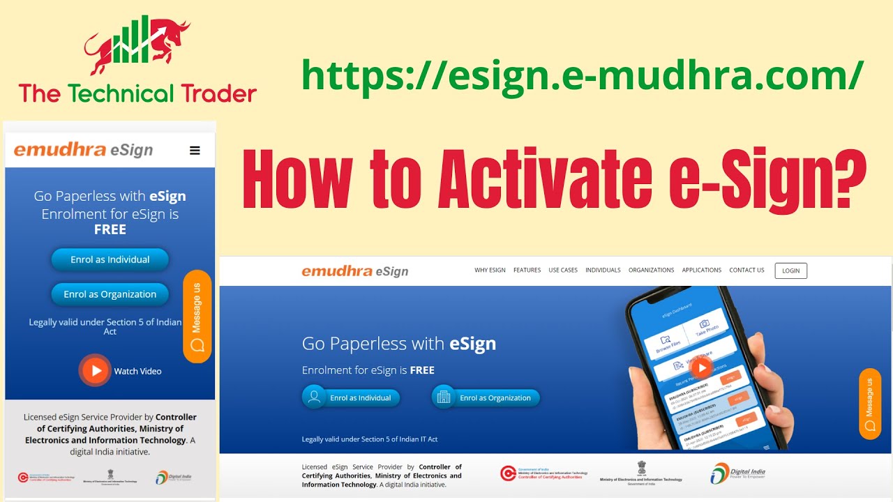 Learn About e-Mudhra e-Sign Activation Process - YouTube
