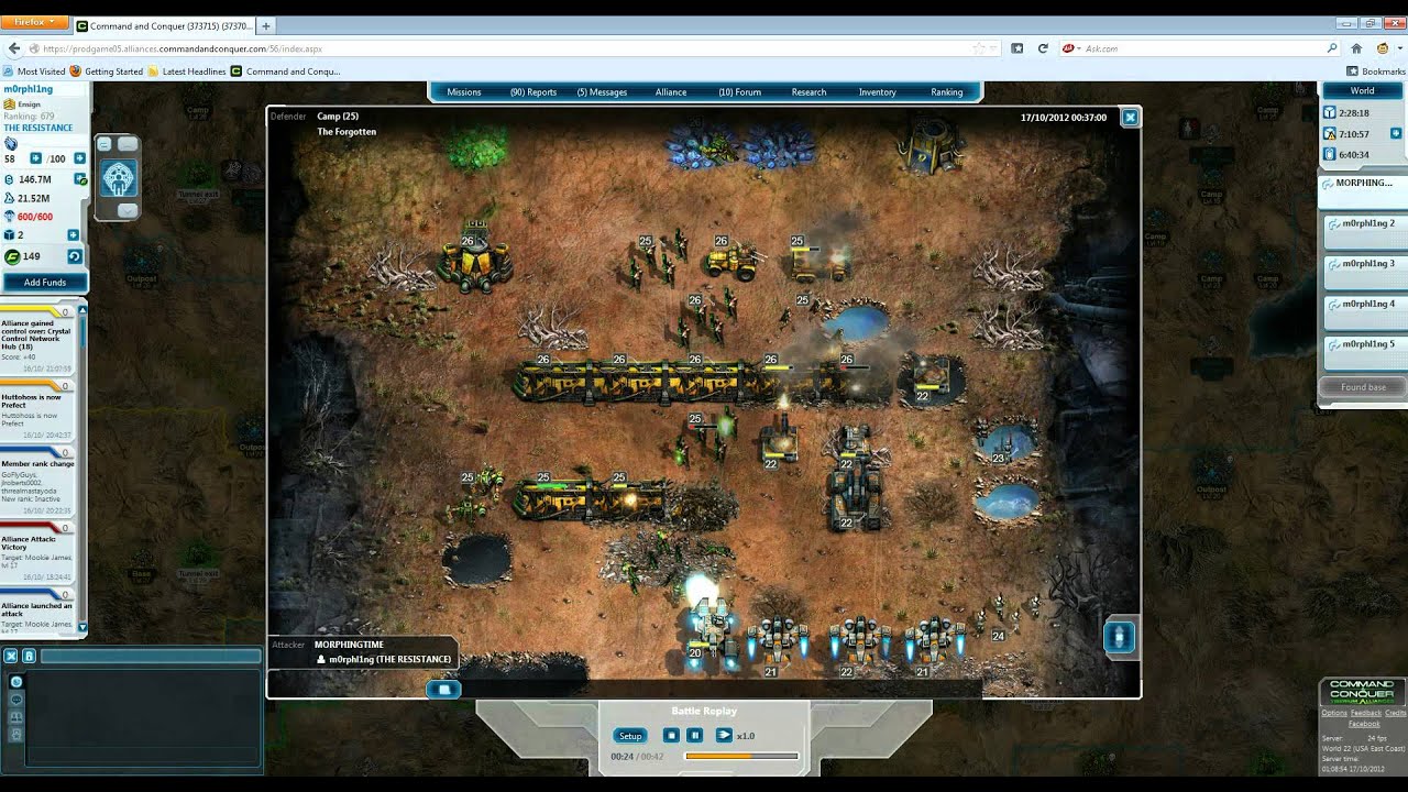 Tiberium Alliances - Zone Trooper ability: Charge - YouTube