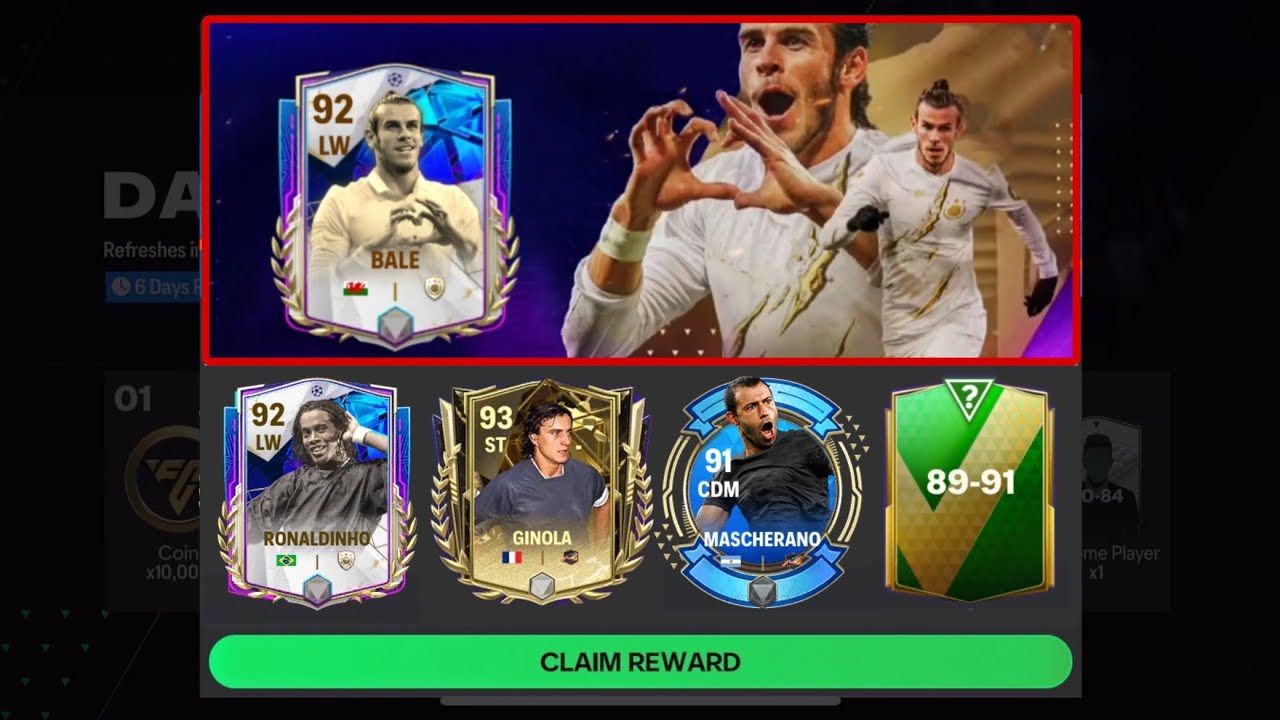 NEW 92 OVR ICON GARETH BALE UPDATE! FREE EXCHANGE PACKS IN FC MOBILE 24 ...