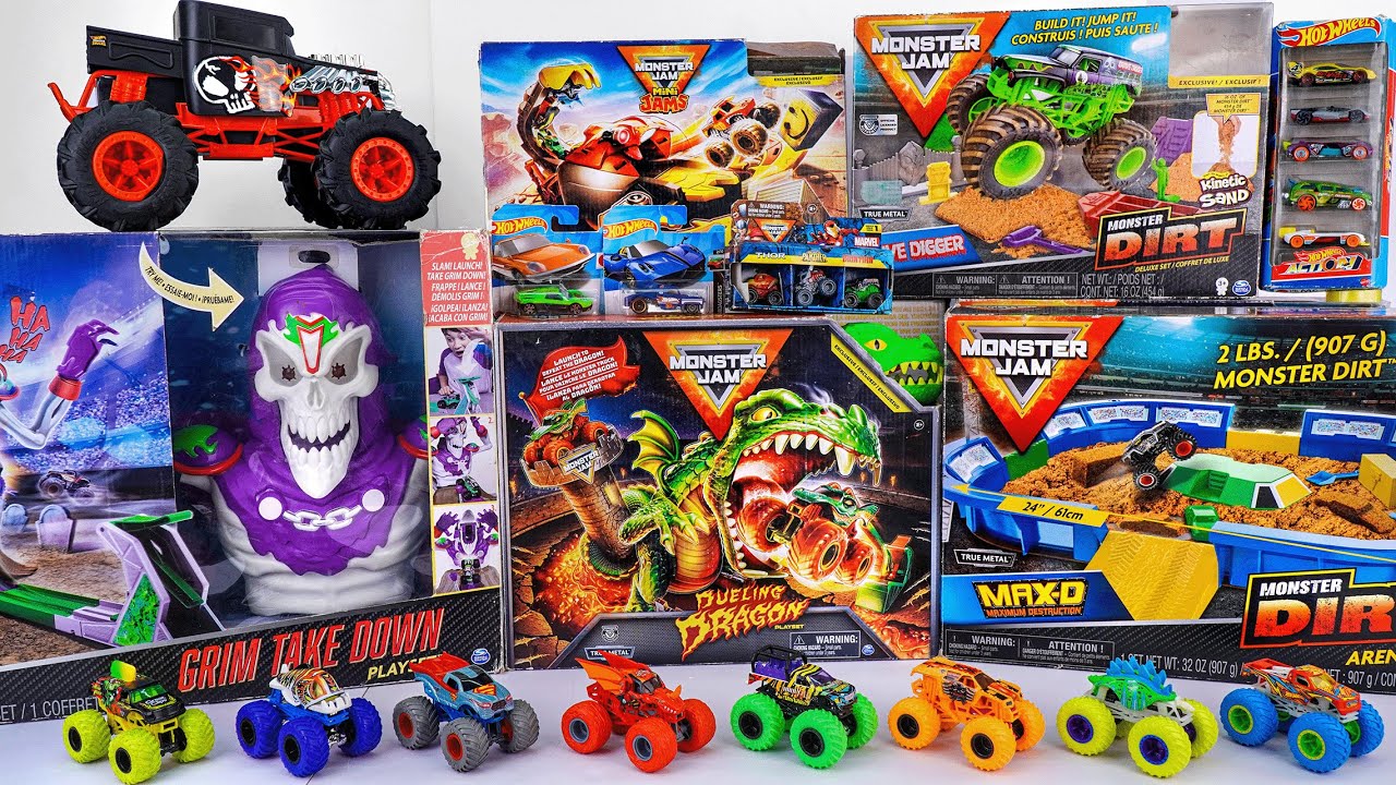 Monster Jam Unboxing Review | Monster Jam Mini Freestyle Flip Arena ...