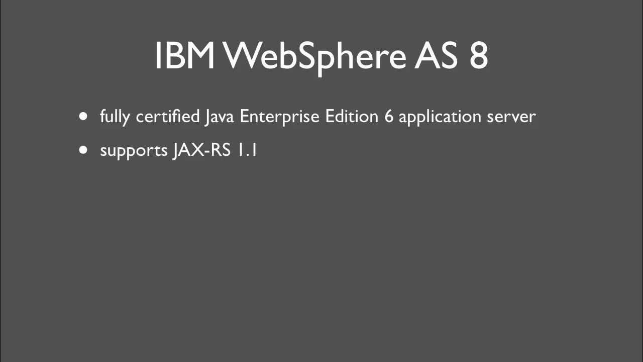 IBM WebSphere Application Server V8: Developing RESTful Web Services (JAX-RS) - YouTube