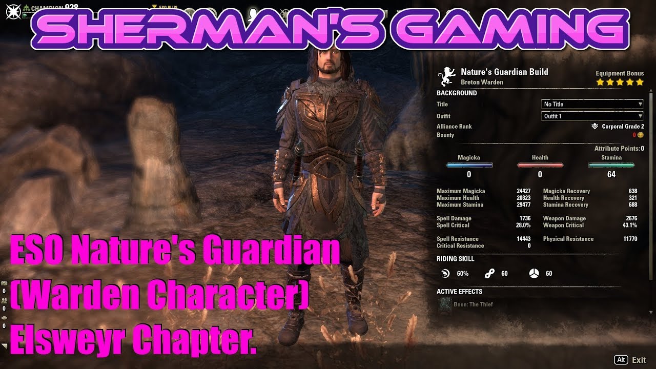 ESO Nature's Guardian (Warden Character) Elsweyr Chapter. - YouTube