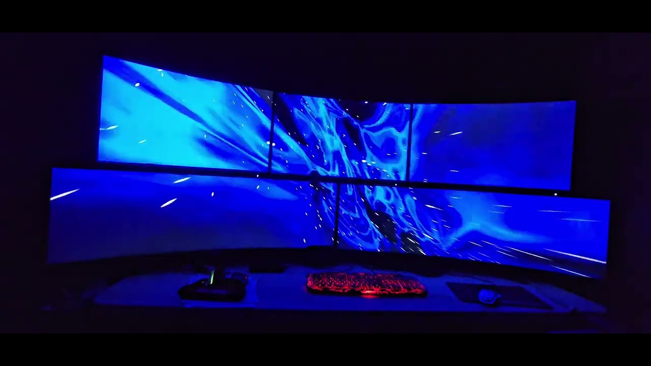 5 multi curved screens on my Asus ROG desktop #goals - YouTube
