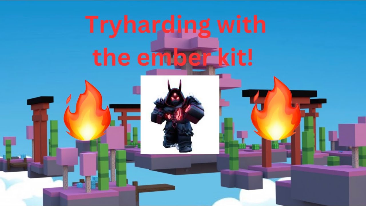 Tryharding with the Ember kit in roblox bedwars! - YouTube