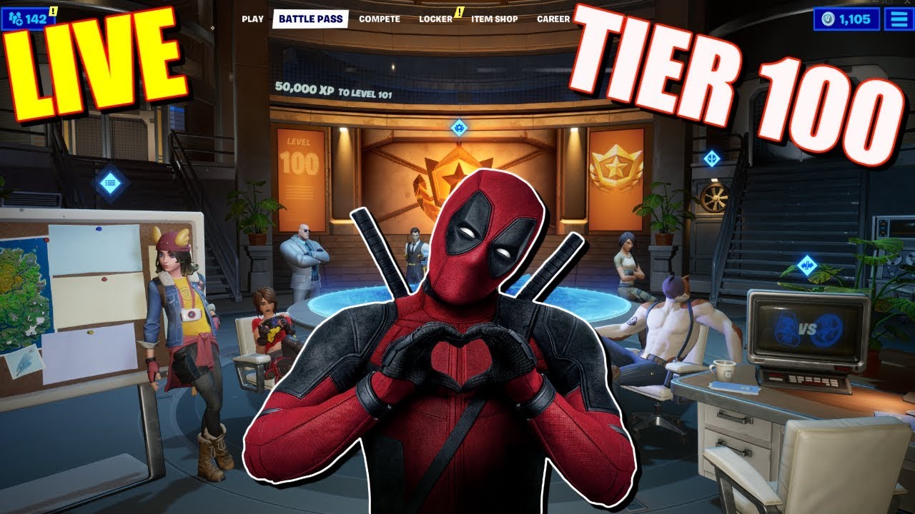 FORTNITE CHAPTER 2 SEASON 2 TIER 100 (Gameplay, Battlepass, Deadpool ...