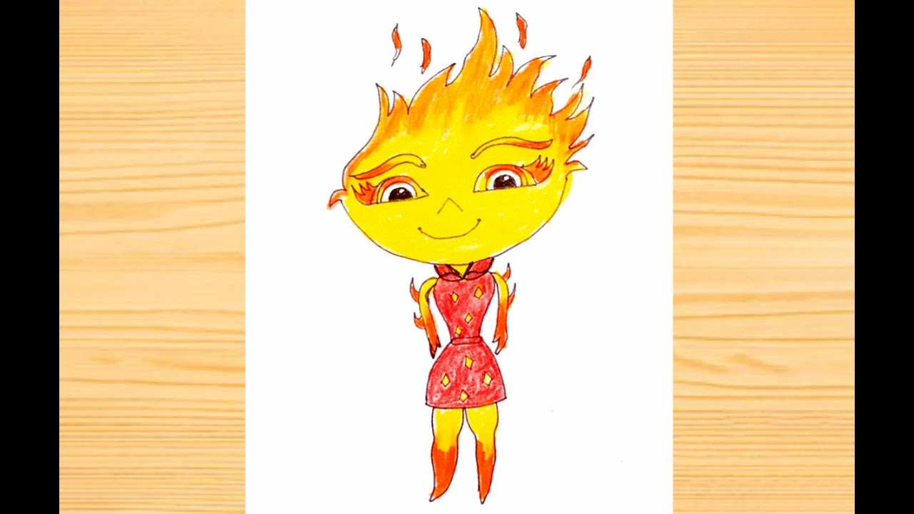 How to Draw Ember🔥 Elemental || Creative Art - YouTube
