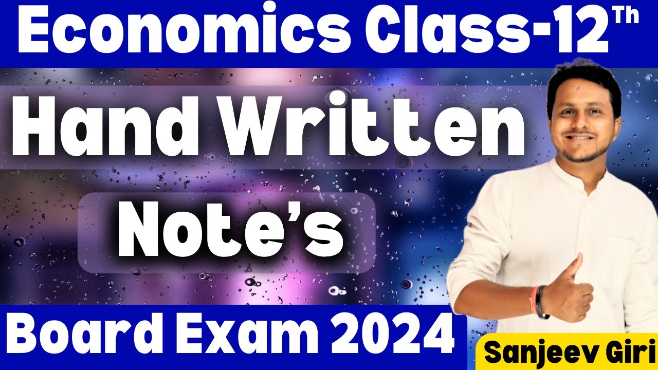 Economics Handwritten Notes Class 12 | Economics Handwritten Notes ...
