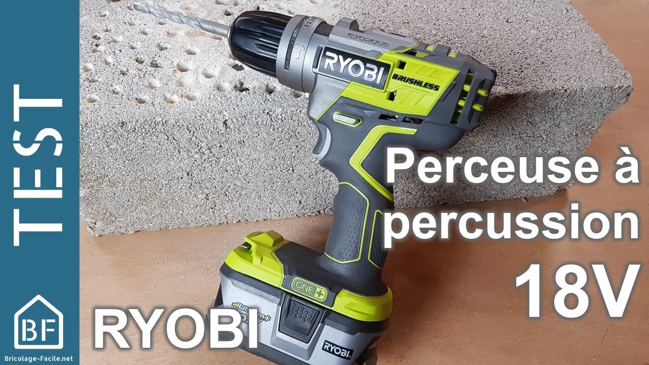 Test Outillage : Perceuse à percussion 18V Brushless de Ryobi R18PDBL ...