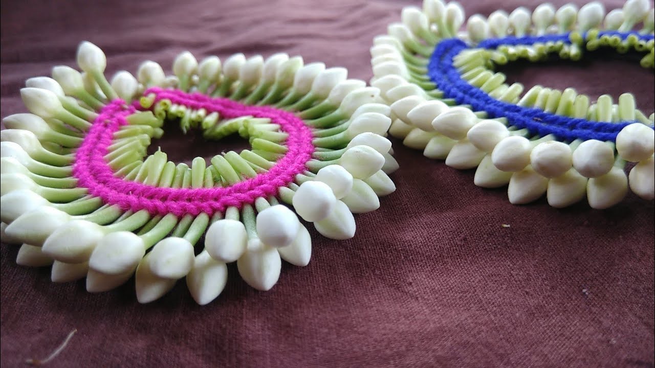 Nanthiyavattam flower veni making in Different Method. - YouTube