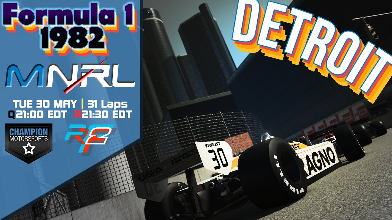 MNRL Formula 1 1982 Championship - Detroit - YouTube