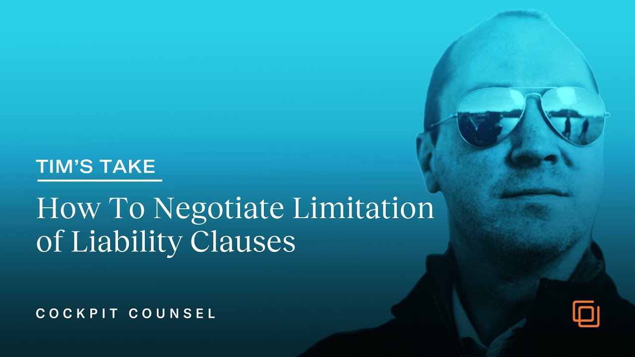 Tim's Take: How To Negotiate Limitation of Liability Clauses - YouTube
