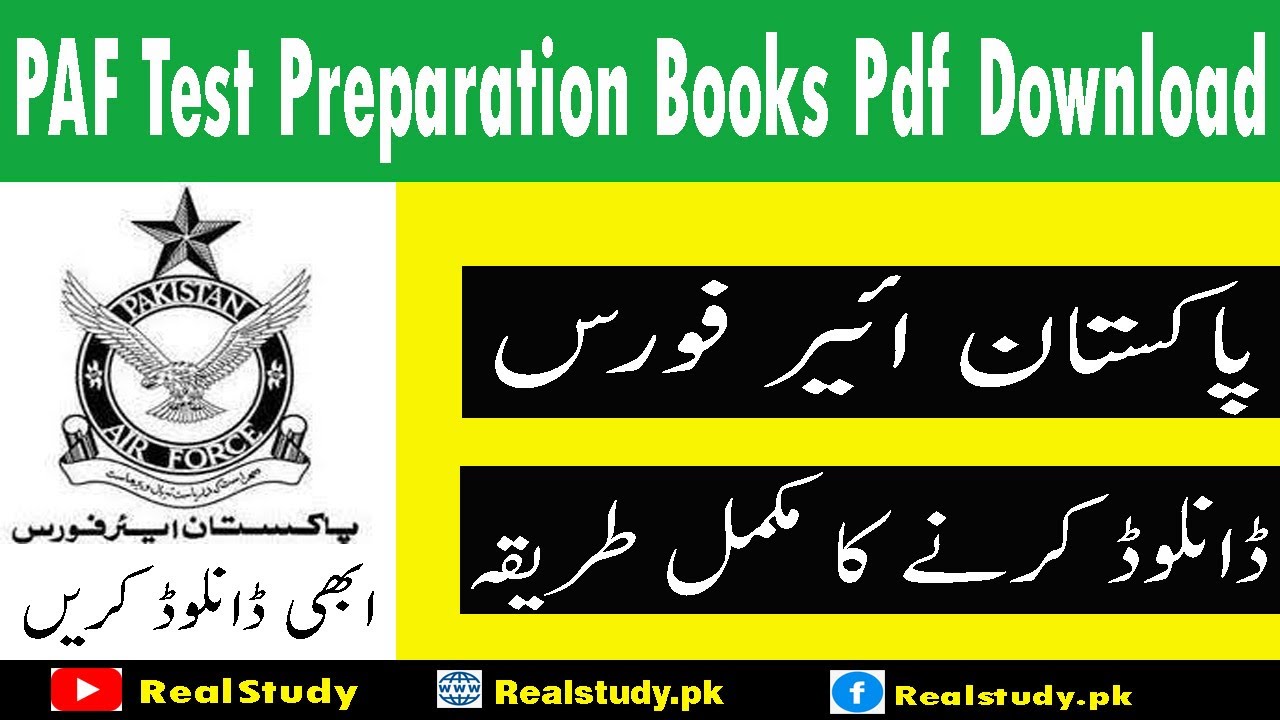 PAF Test Preparation Books Pdf Free Download | How To Preparair For PAF ...
