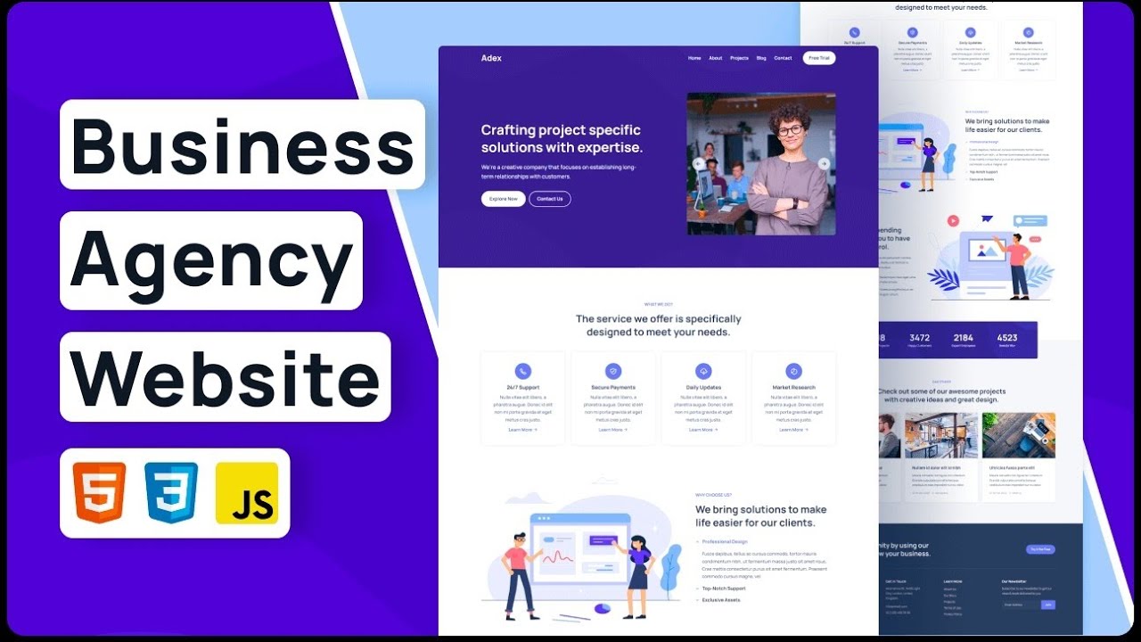 Digital Agency Website using html css and javascript | responsive web ...