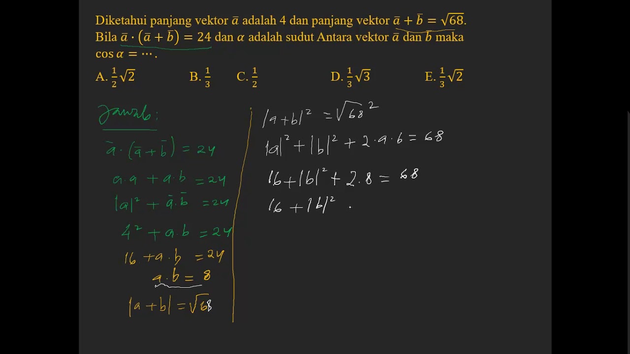 LATIHAN UTBK - Soal 6 Vektor - YouTube