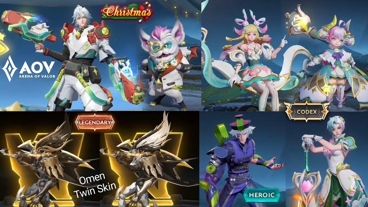 AOV New Skin Laville, Zip, Helen, Alice, Astrid, Omen, Errol | Christmas | Codex - Arena of ...