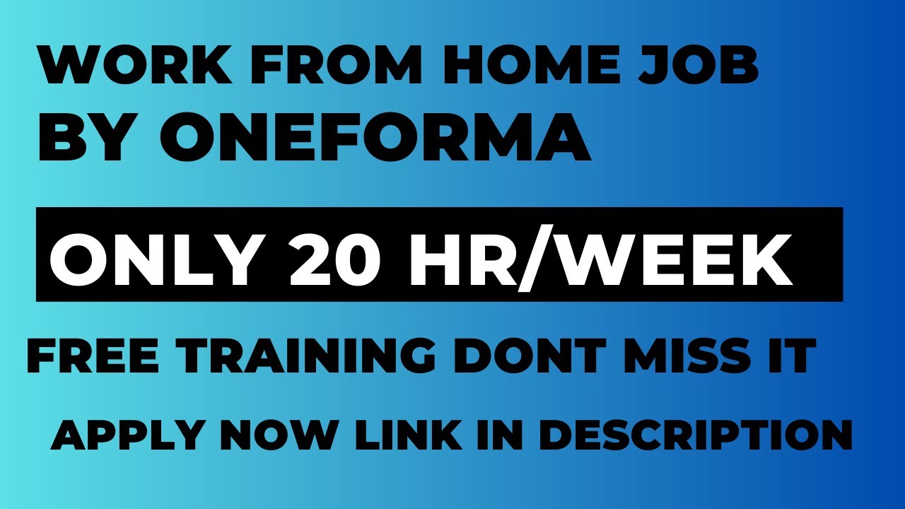 Bulk hiring work from home by oneforma for three post apply now - YouTube