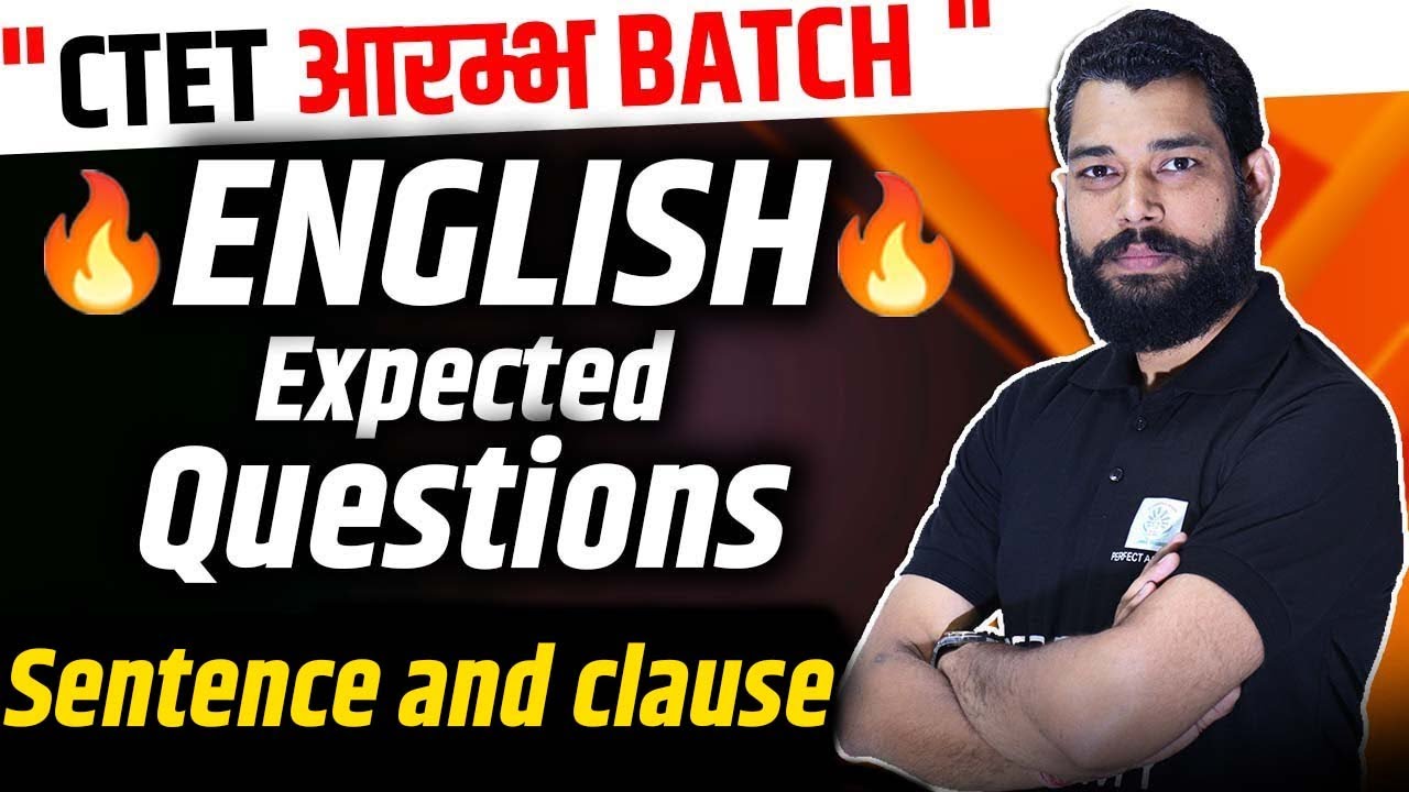 Sentence and Clause | CTET January 2024 Paper 2 | CTET English ...