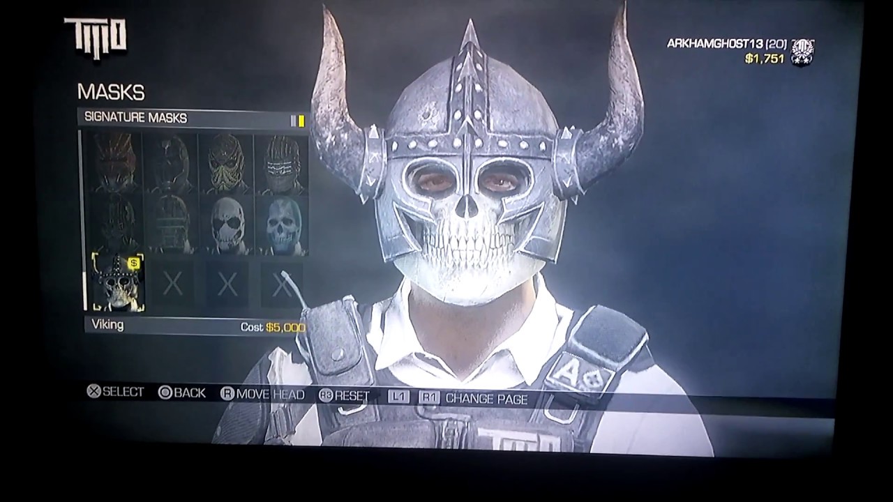 Army Of Two In Game Masks