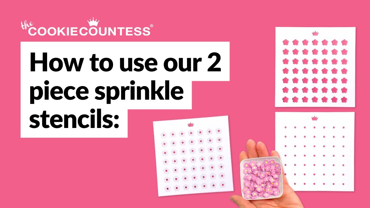 How To Use Cookie Countess 2 Piece Sprinkle Stencil - YouTube