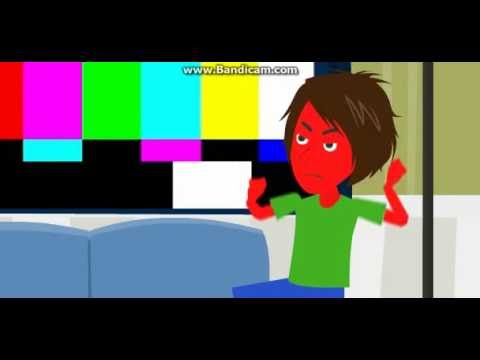 Angry Boris destroys tv. - YouTube