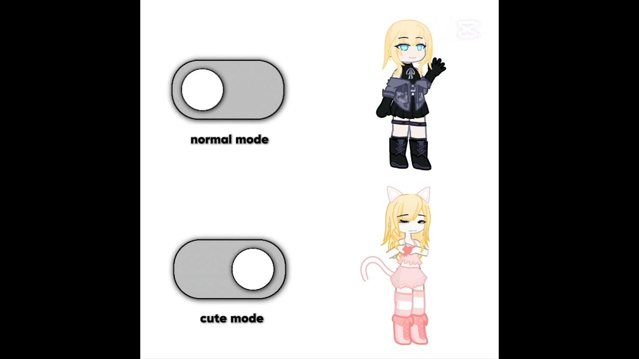 Normal mode vs cute mode(^ ^) - YouTube