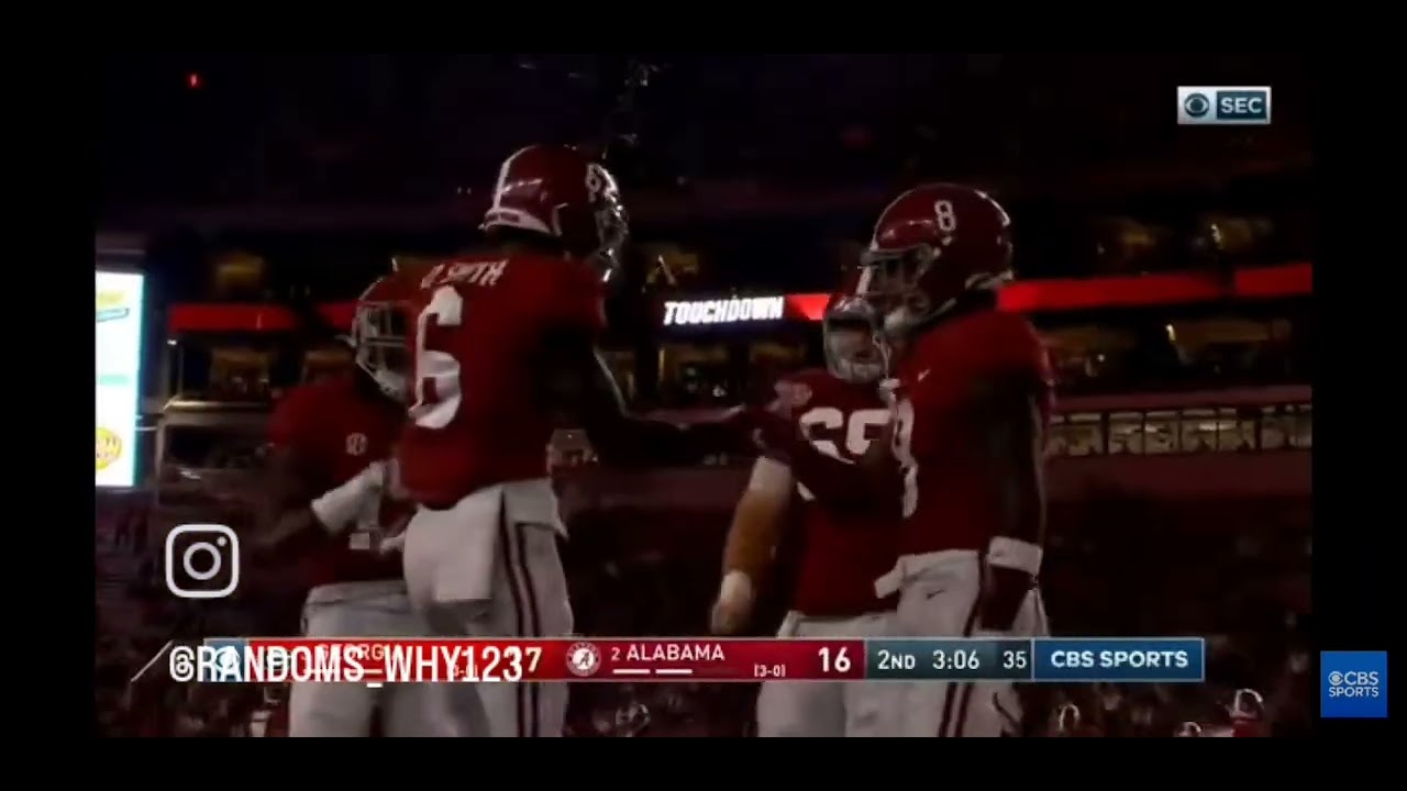 2020 ALABAMA RUNNING A FAKE SWING SCREEN PAIRED WITH A POST WHEEL ...