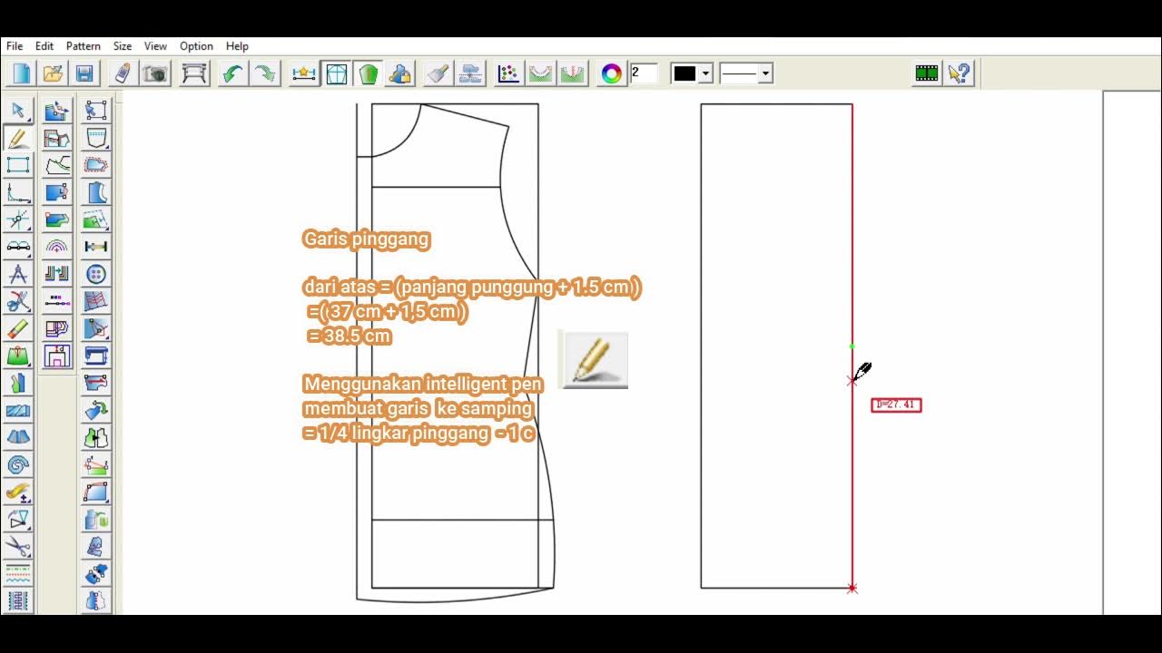 CARA MEMBUAT BLUS MENGGUNAKAN APLIKASI RICHPEACE CAD || MEMBUAT POLA DASAR BLUS || - YouTube