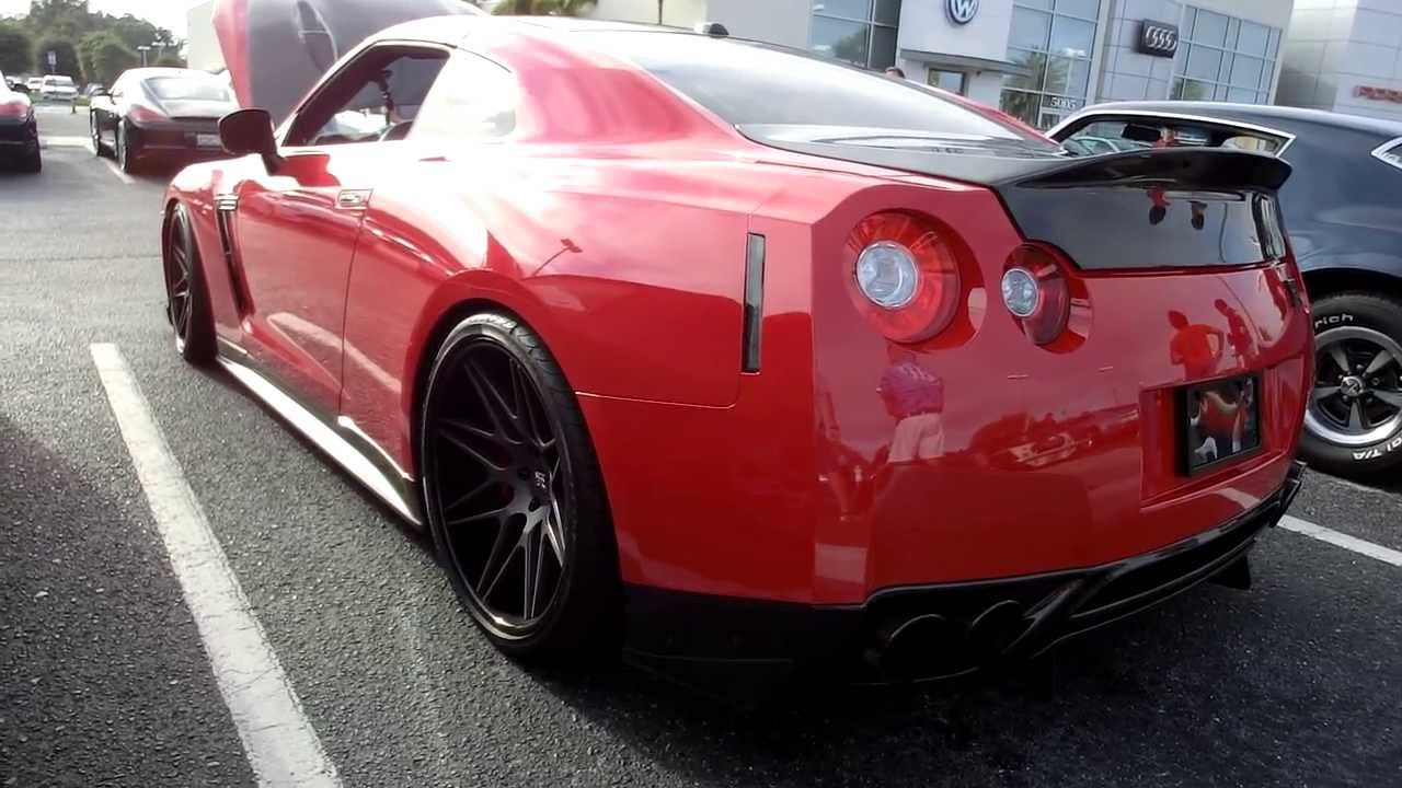 1272HP R35 GT-R RED KATANA 1080p light take off + details - YouTube