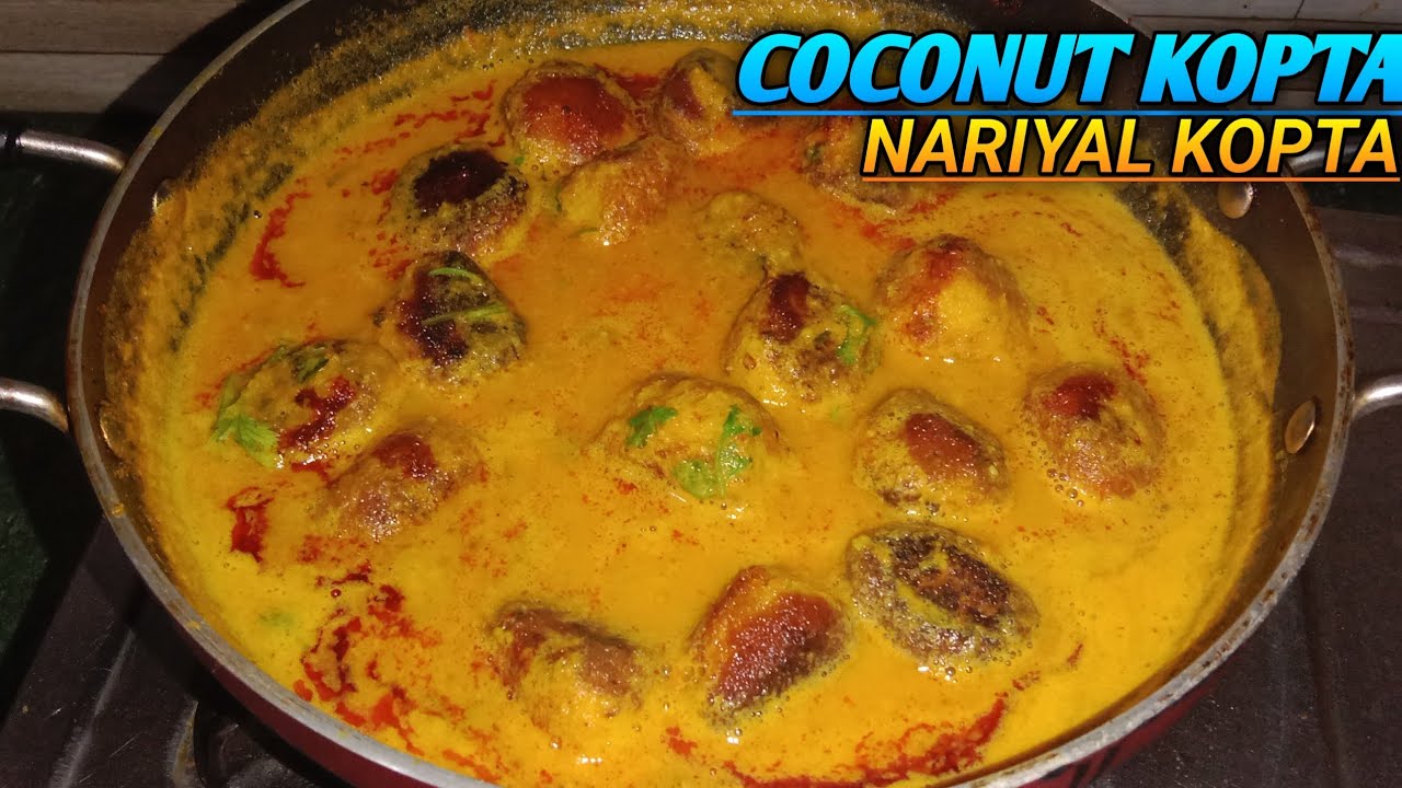 coconut kopta || নারকেল কোপতা || nariyal kopta || recipe || coconut ...