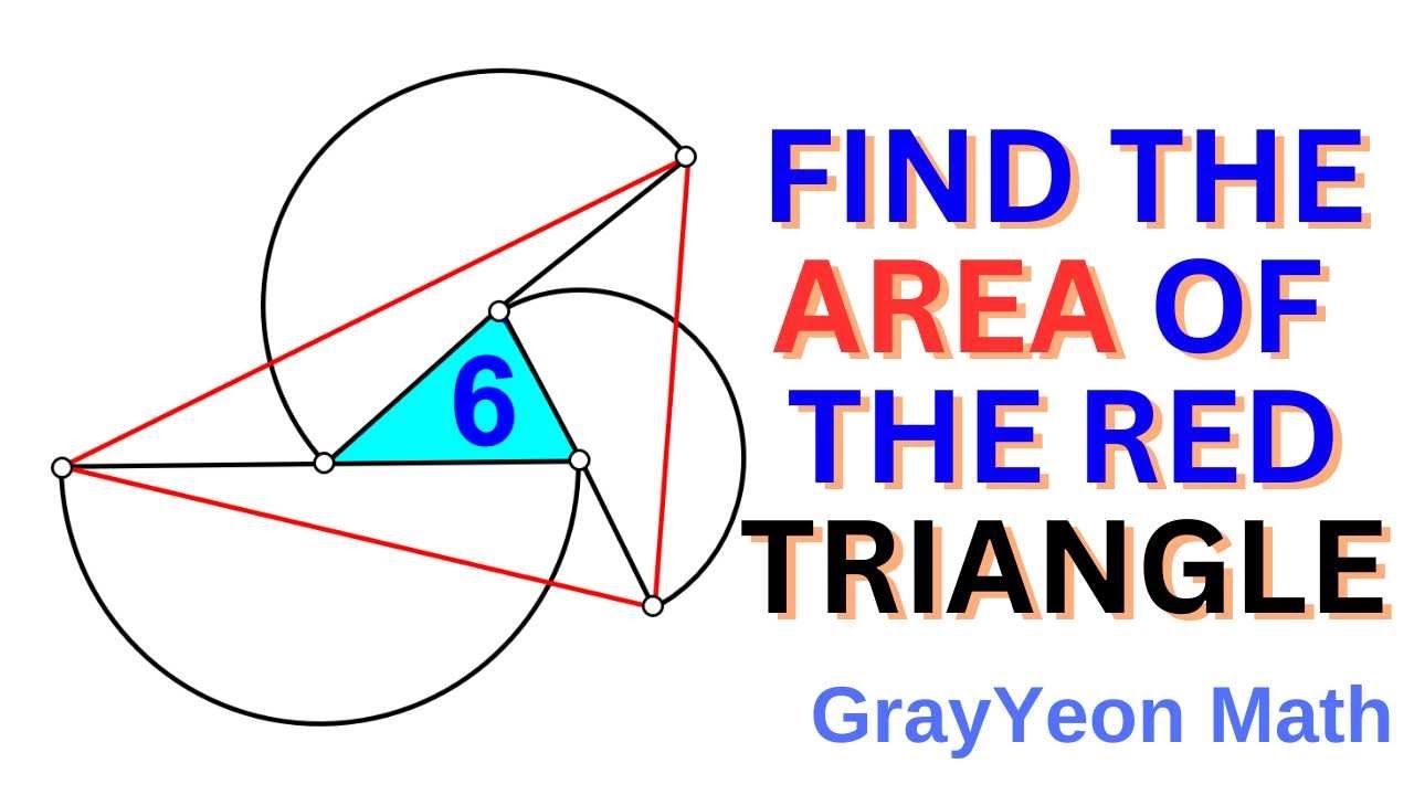 Find the area of the red triangle Important Geometry skills explained # ...