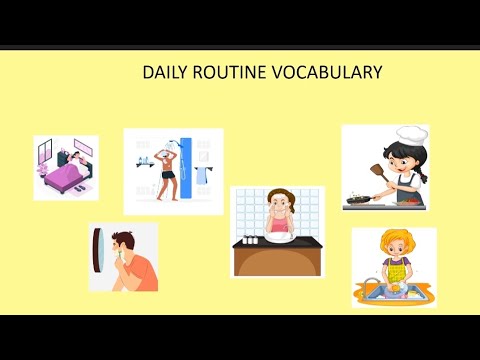Daily routine vocabulary for kids | nursery lesson on Daily routine ...
