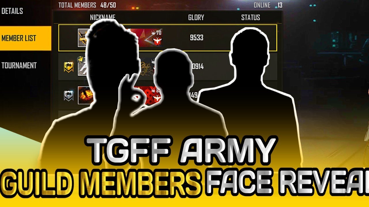 TGFF ARMY GUILD MEMBERS FACE REVEAL & TGFF CRIMINAL FACE REVEAL 👑 plz ...