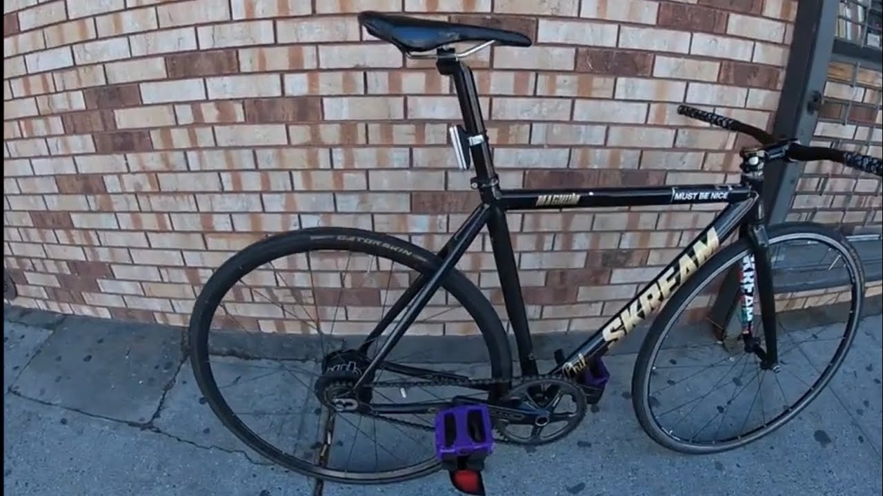 FIXED GEAR | DOING DELIVERIES ON MY SKREAM MAGNUM TRACK BIKE - YouTube