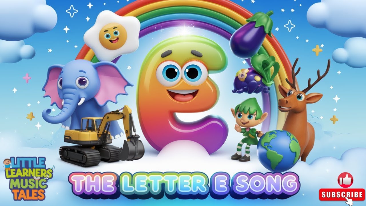 Alphabet e song| Letter E Song| Little Learners Music And tales - YouTube