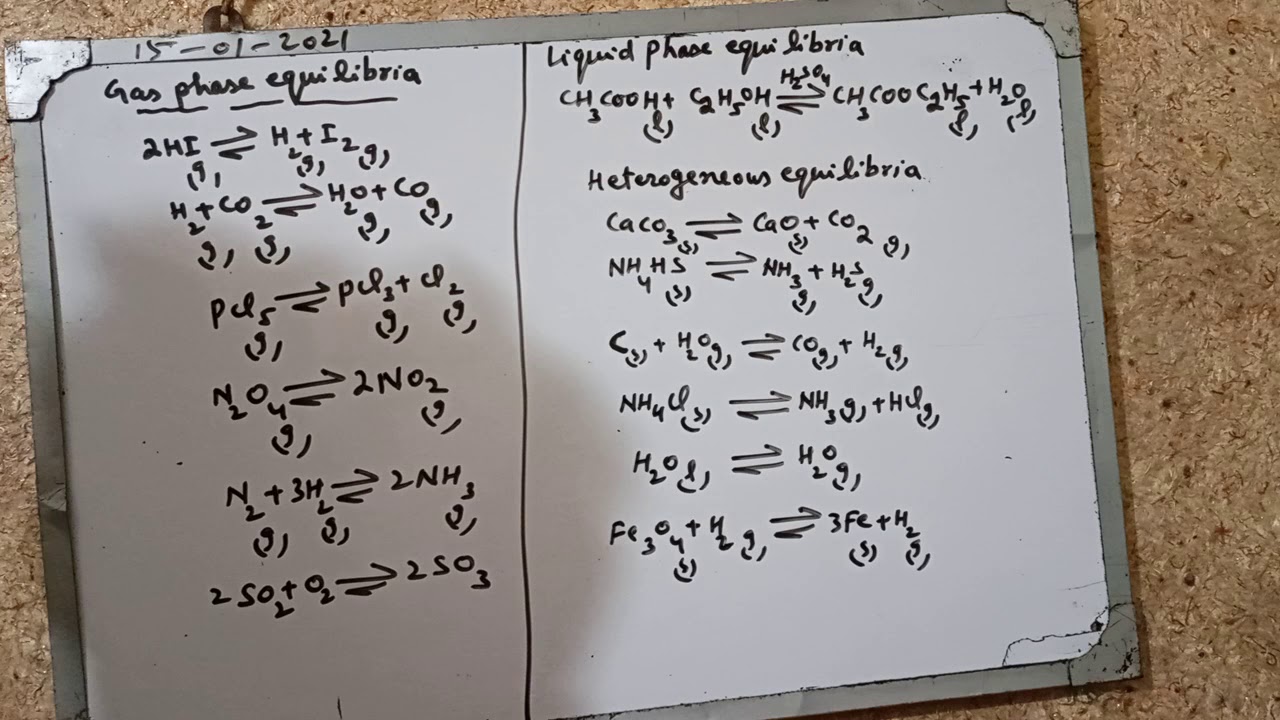 examples of solid liquid and gas phase equilibria - YouTube