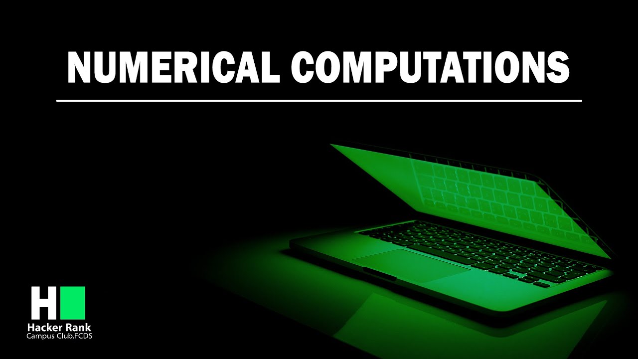 Numerical Computations ~ Chapter4 Part 1 - YouTube