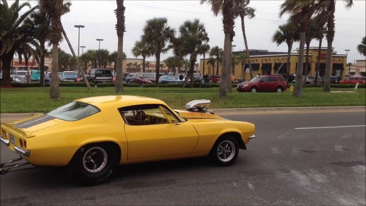 Classic Muscle Cars Leaving Car Show Burnouts Peel Outs 2016 - YouTube