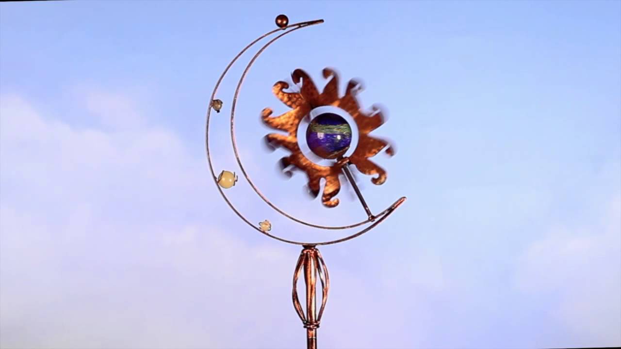 Glowing Sun And Moon Dual-Motion Wind Wheel SKU# KA6795 - Wind ...