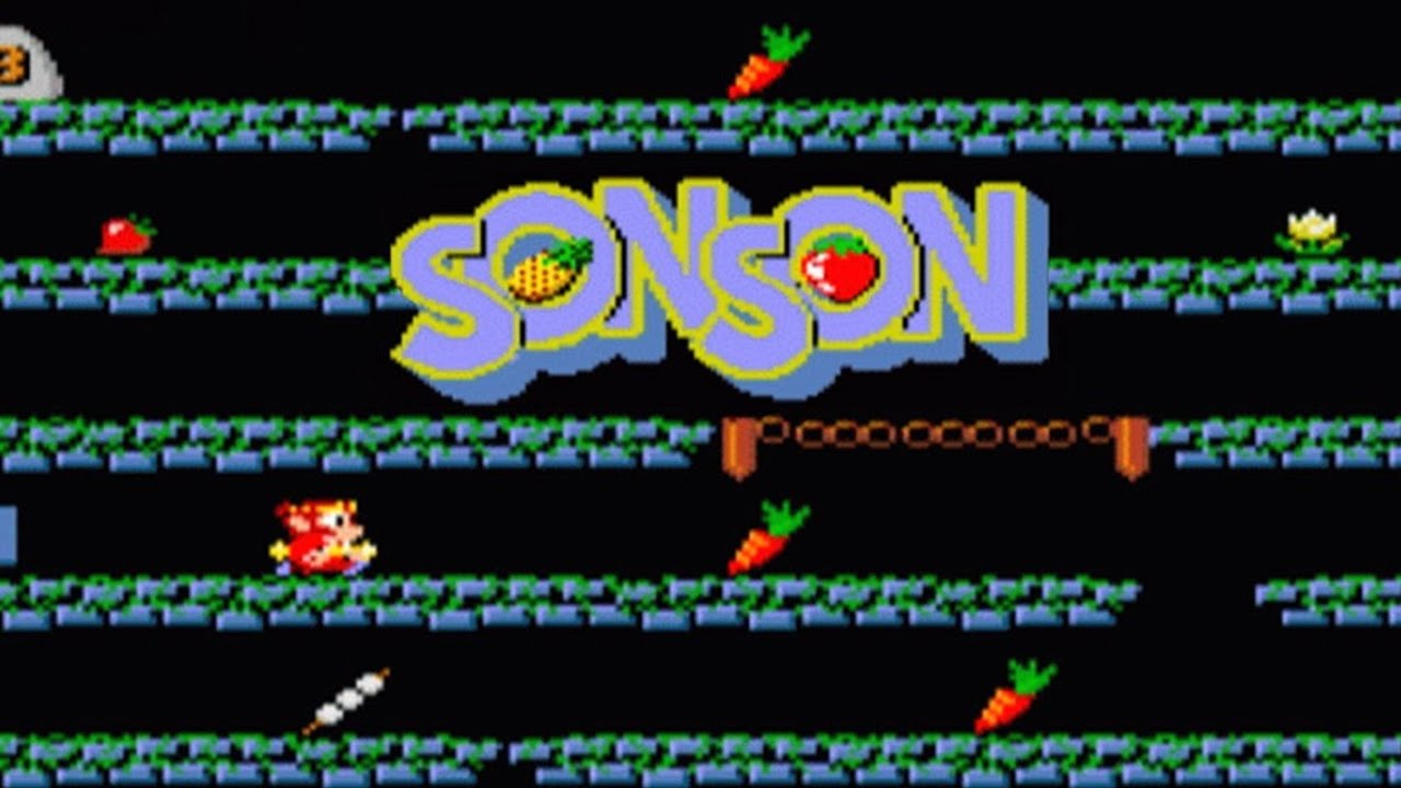 SonSon is an arcade video game 1984.Retrogames Genres: Adventure game ...