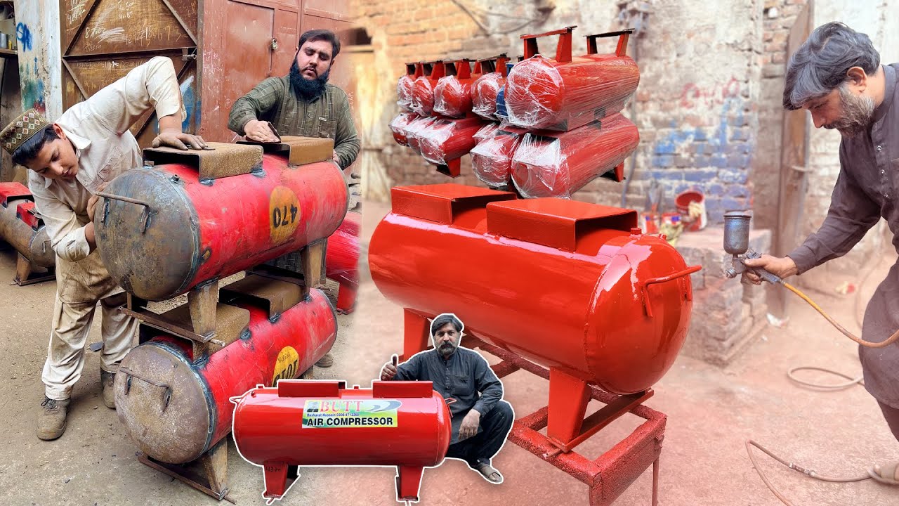 “How Skilled Workers Build Air Compressor Tanks | Amazing Iron Sheet to ...