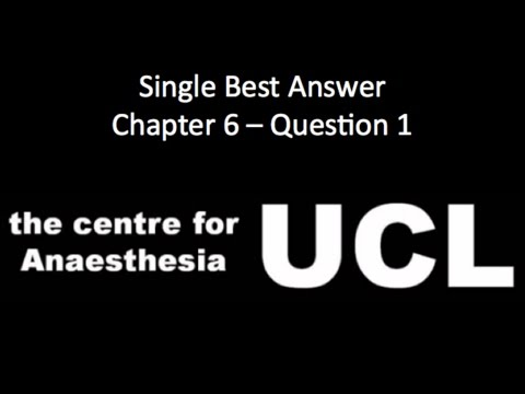 Single Best Answer: Chapter 6 - Question 1 - YouTube