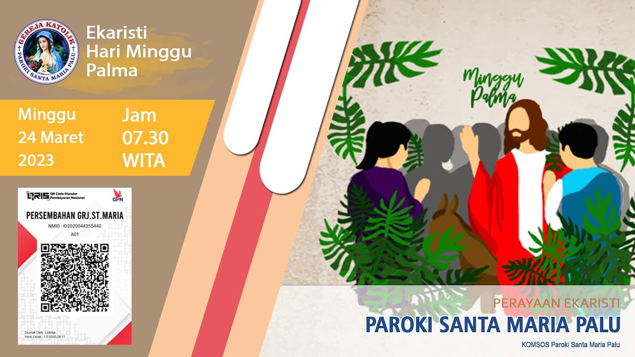 MISA MINGGU PALMA 2024 | PAROKI SANTA MARIA PALU - YouTube